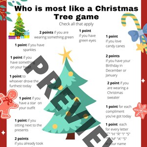 Christmas Tree Game: Fun Holiday Icebreaker (PDF) - Etsy