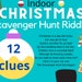Indoor Merry Christmas Scavenger Hunt Riddles/clues Gift Search - 12 ...