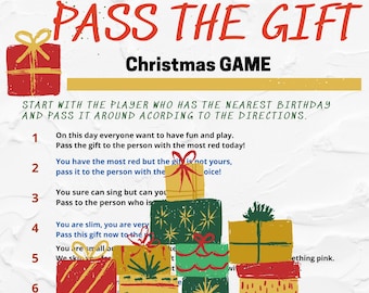 Pass the Gift Game | Etsy