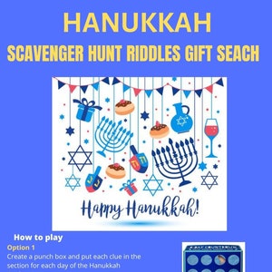 Hanukkah Scavenger Hunt Riddles Gift Search - Etsy