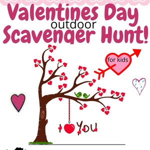 Outdoor Valentines Day Scavenger Hunt ( 12 - Rhyming Clues ) + Free ...