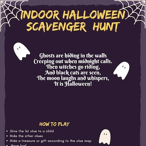 Indoor Halloween Scavenger Hunt Riddles - Etsy
