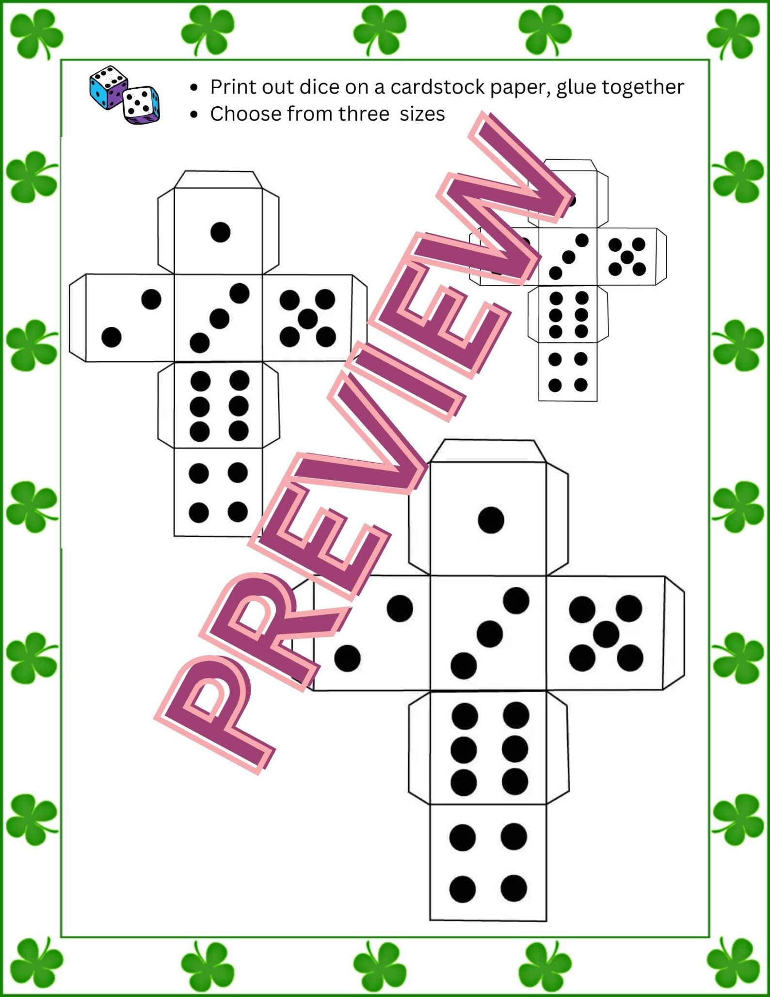 St. Patrick Roll the Dice Candy Game (chocolate Coins Game) Candy Game ...