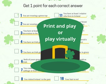 Who is More Like a Leprechaun Game, St. Patrick's Day Printable Game ...
