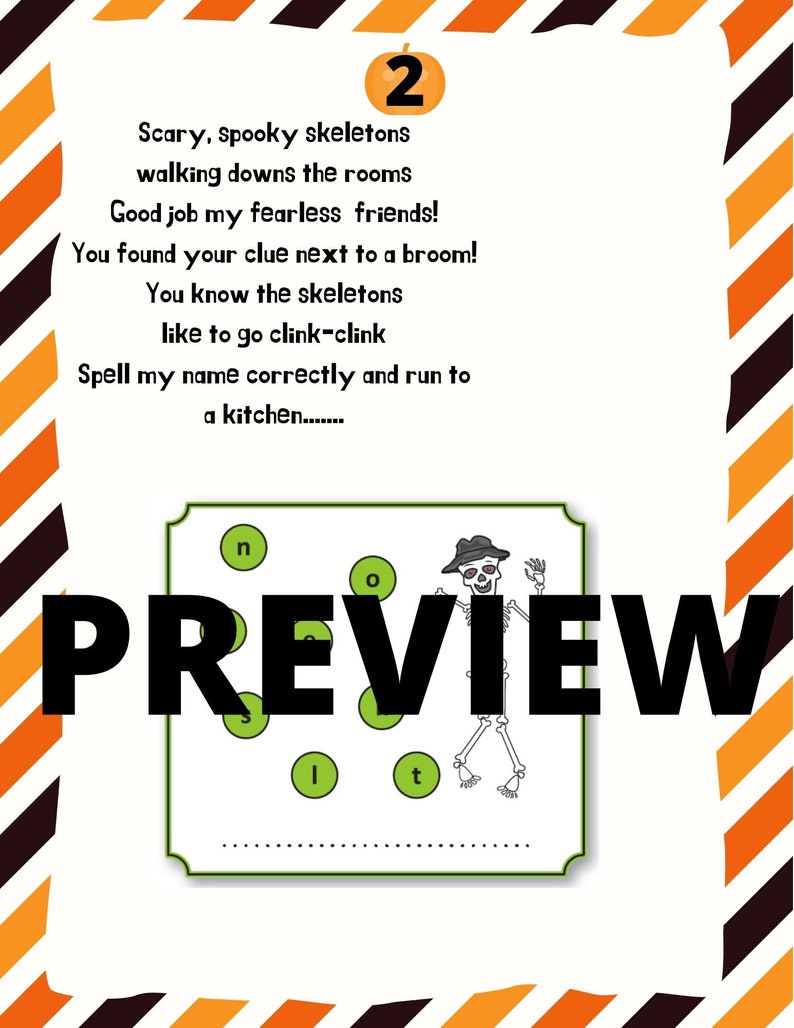 Indoor Halloween Scavenger Hunt Riddles With Tasks to Complete/ 30 Min ...