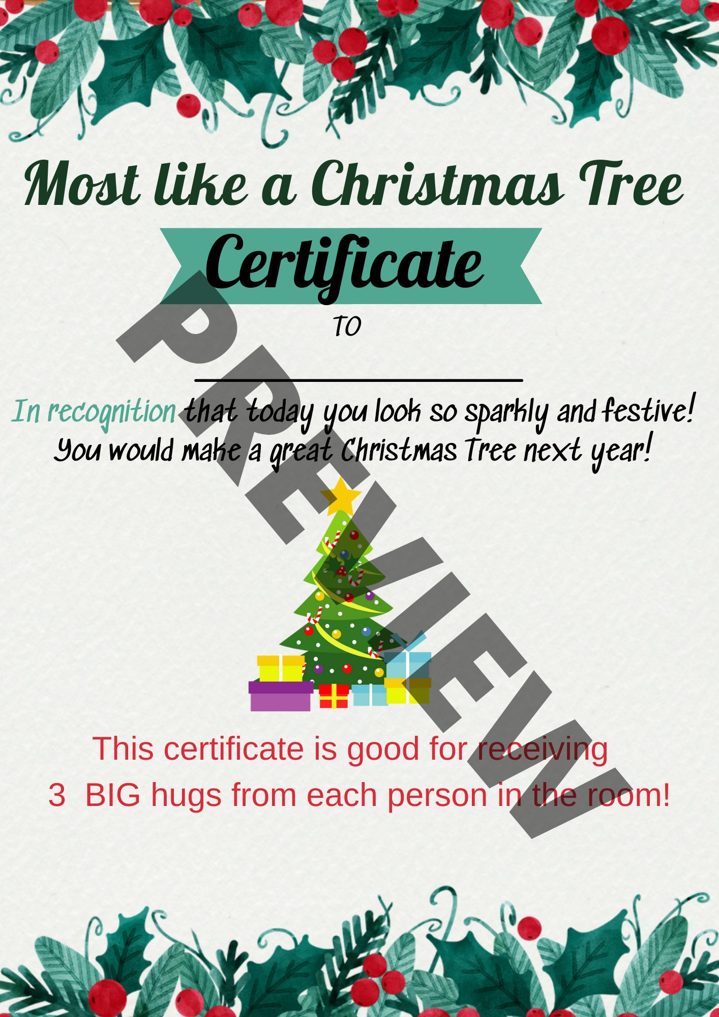 Christmas Tree Game: Fun Holiday Icebreaker (PDF) - Etsy