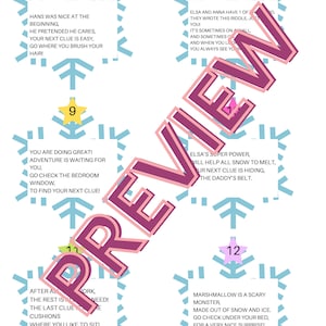 Frozen Treasure Hunt Riddles: Kids Scavenger Game (PDF) - Etsy