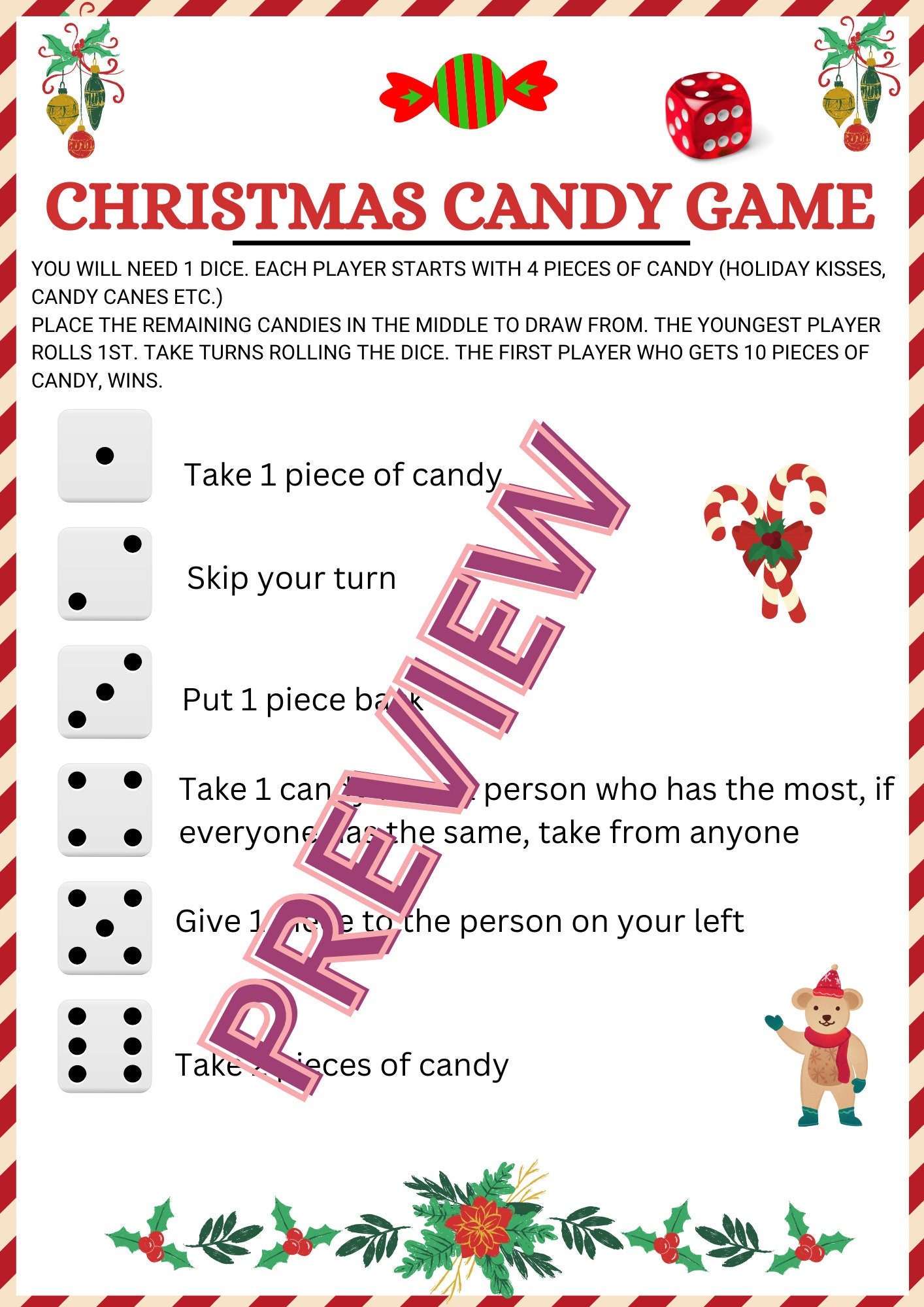 Christmas Candy Game for Kids /christmas Activity for Kids | Christmas ...