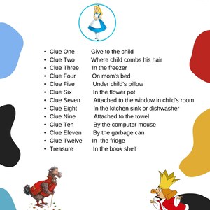Alice in Wonderland Scavenger Hunt Riddles - Etsy