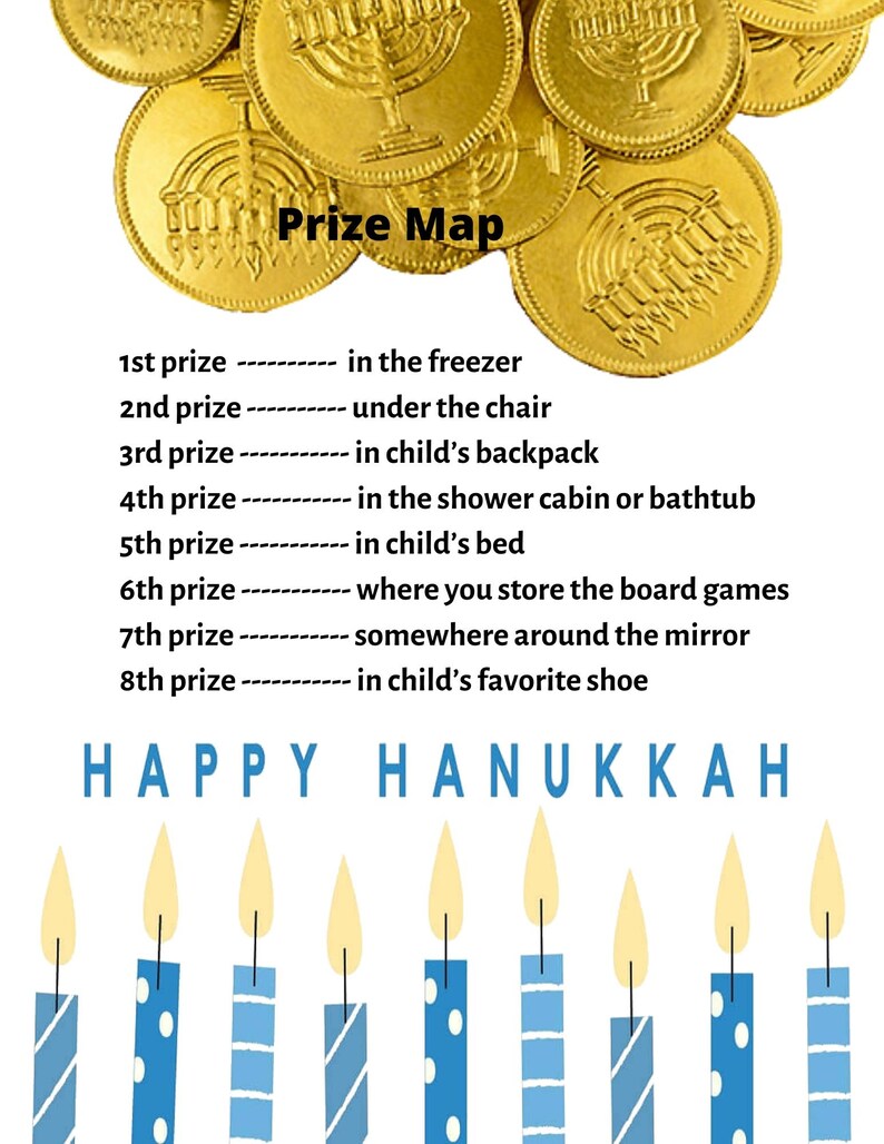 Hanukkah Scavenger Hunt Riddles Gift Search - Etsy