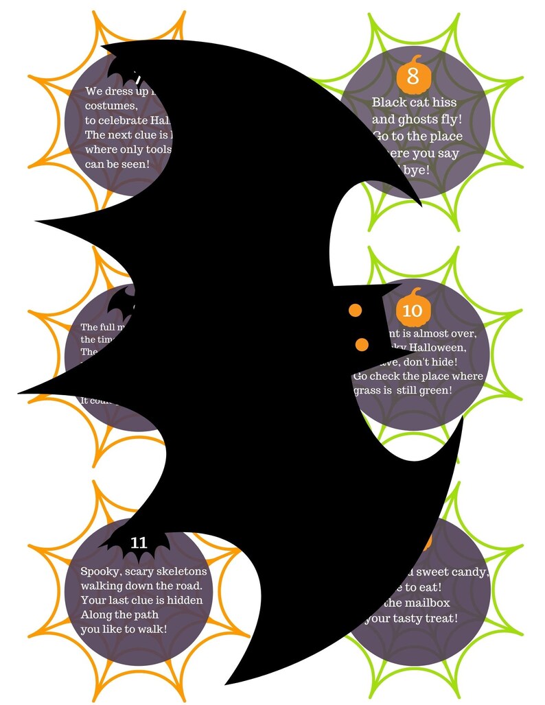 Outdoor Halloween Scavenger Hunt Riddles - Etsy