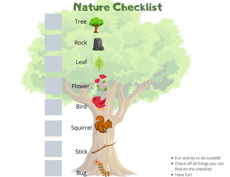 Nature/outdoor Kids Scavenger Hunt - Rhyming Clues (riddles) - Etsy