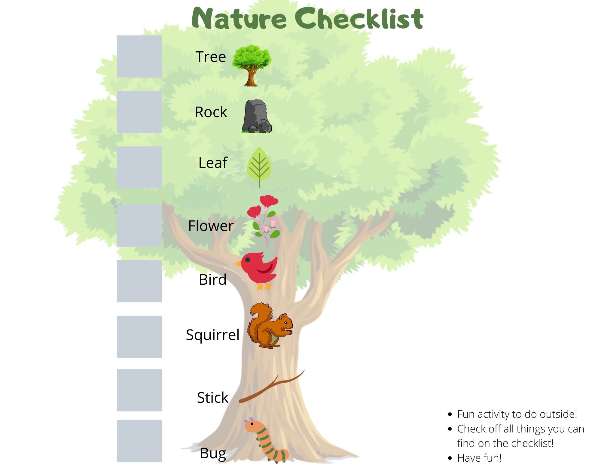 Nature/outdoor Kids Scavenger Hunt - Rhyming Clues (riddles) - Etsy