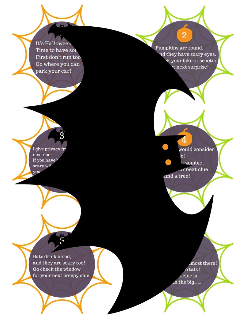 Outdoor Halloween Scavenger Hunt Riddles - Etsy