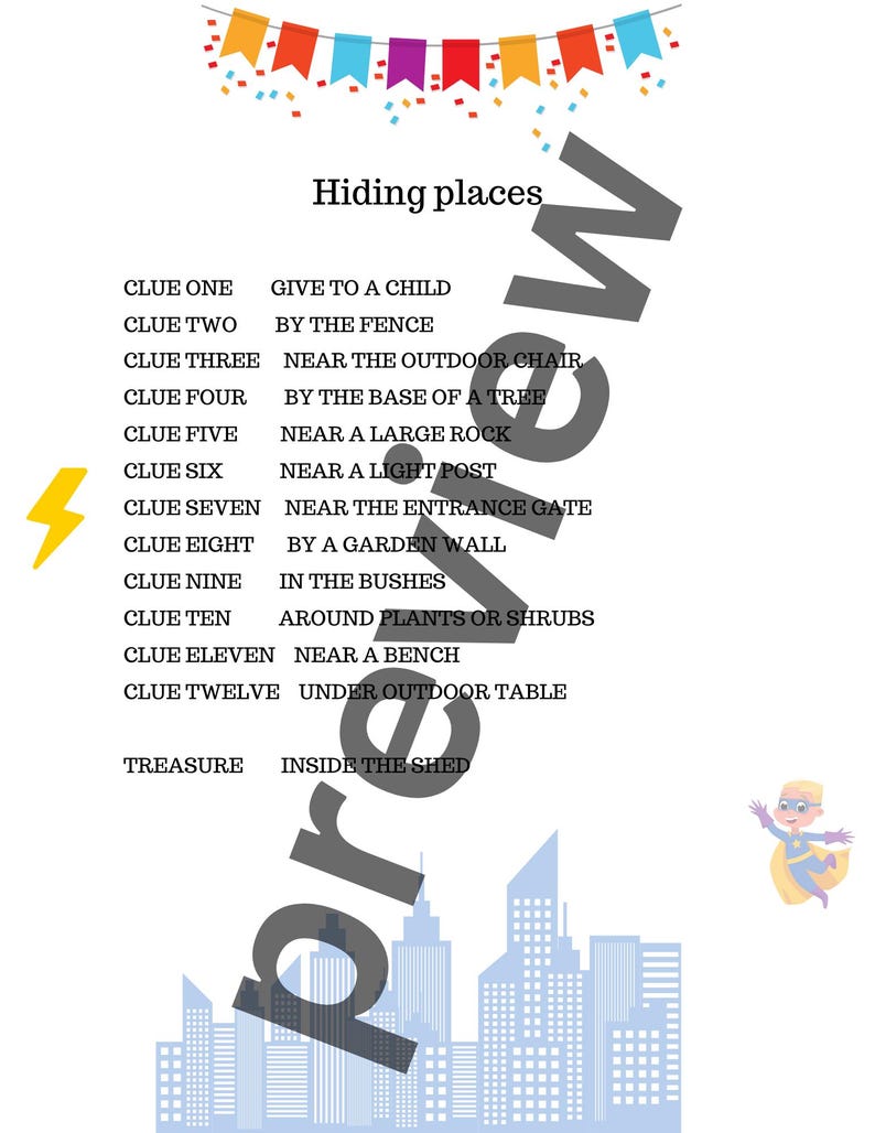 Outdoor Superheroes Scavenger Hunt Rhyming Clues riddles - Etsy