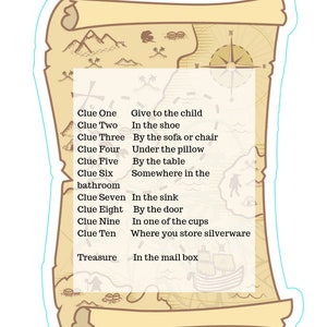 Pirate's Scavenger Hunt Riddles - Etsy