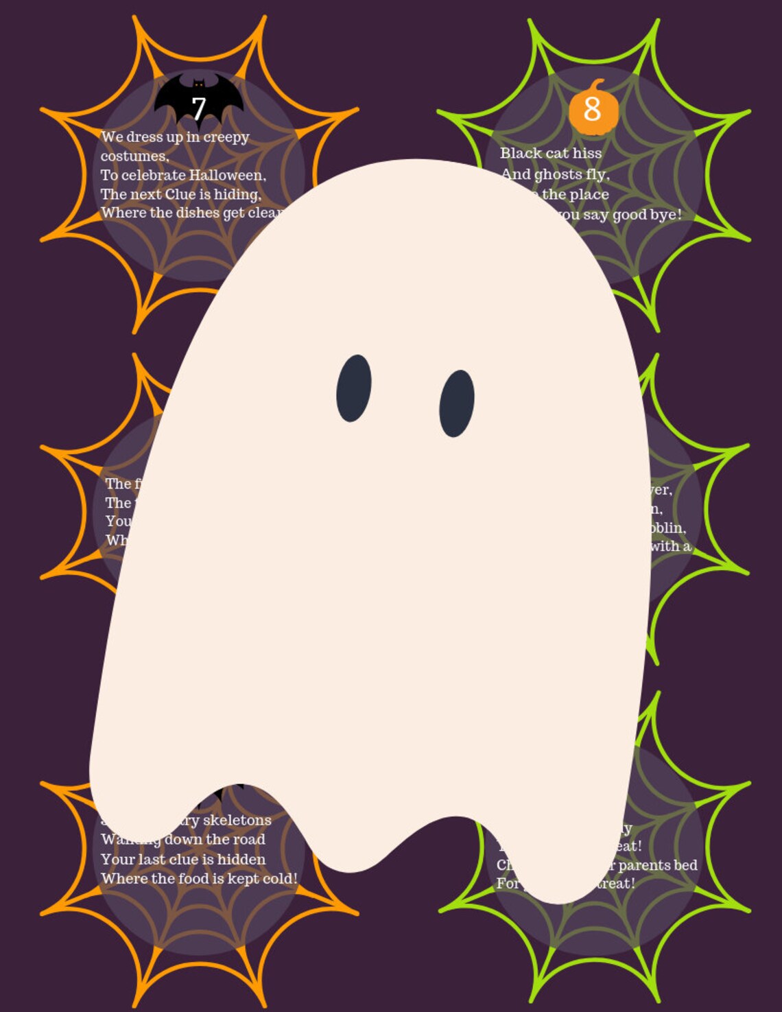 Indoor Halloween Scavenger Hunt Riddles - Etsy