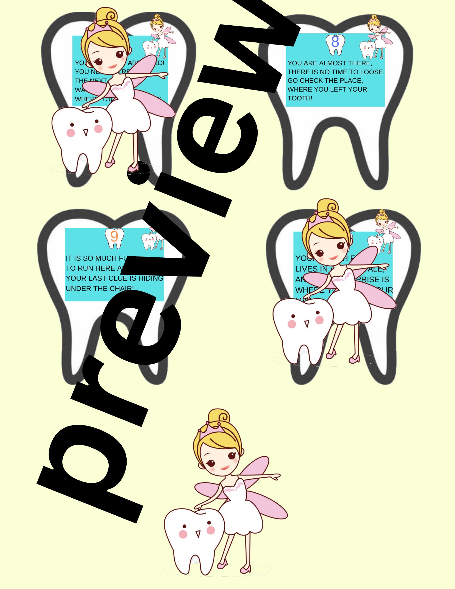 The Tooth Fairy Present Scavenger Hunt Riddles - Etsy