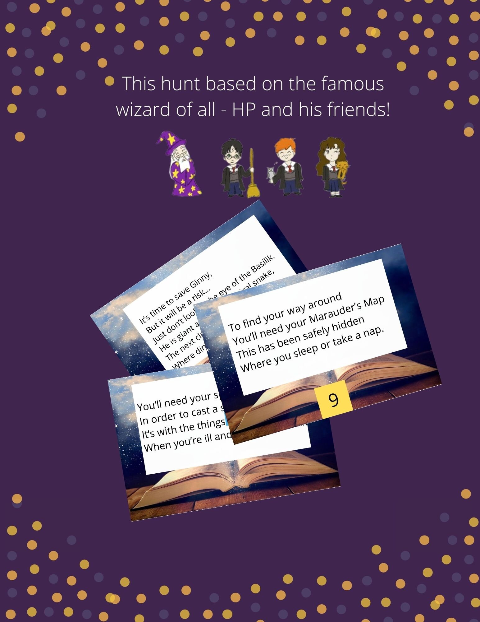 Wizard Scavenger Hunt Riddles 12 Rhyming Clues - Etsy