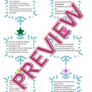 Frozen Treasure Hunt Riddles: Kids Scavenger Game (PDF) - Etsy