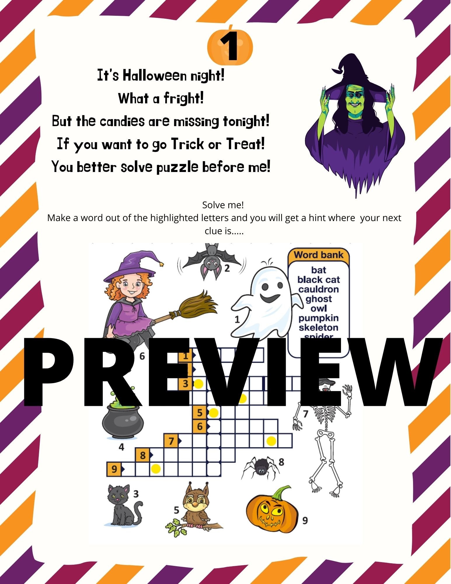 Indoor Halloween Scavenger Hunt Riddles With Tasks to Complete/ 30 Min ...
