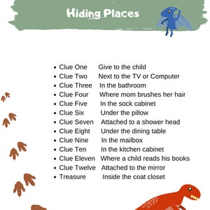 Dinosaur Scavenger Hunt Riddles: Birthday Party Game (PDF) - Etsy