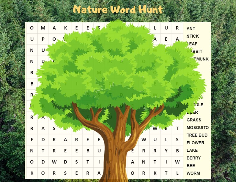 Nature/outdoor Kids Scavenger Hunt - Rhyming Clues (riddles) - Etsy