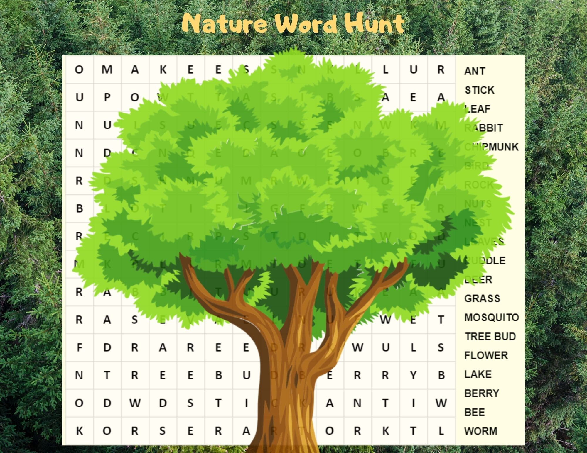Nature/outdoor Kids Scavenger Hunt - Rhyming Clues (riddles) - Etsy