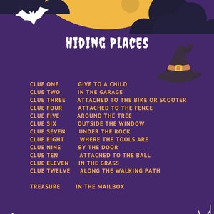 Outdoor Halloween Scavenger Hunt Riddles - Etsy