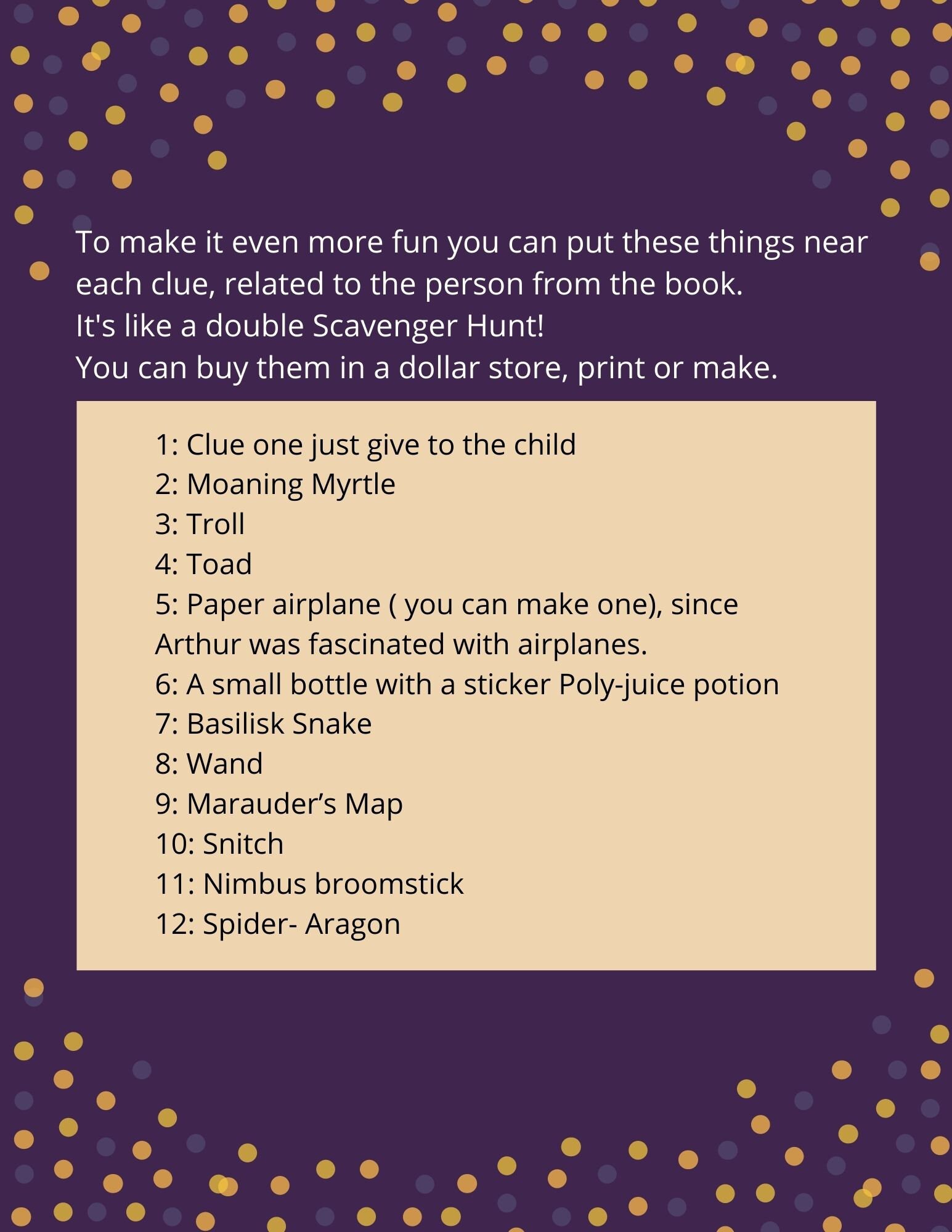 Wizard Scavenger Hunt Riddles 12 Rhyming Clues - Etsy