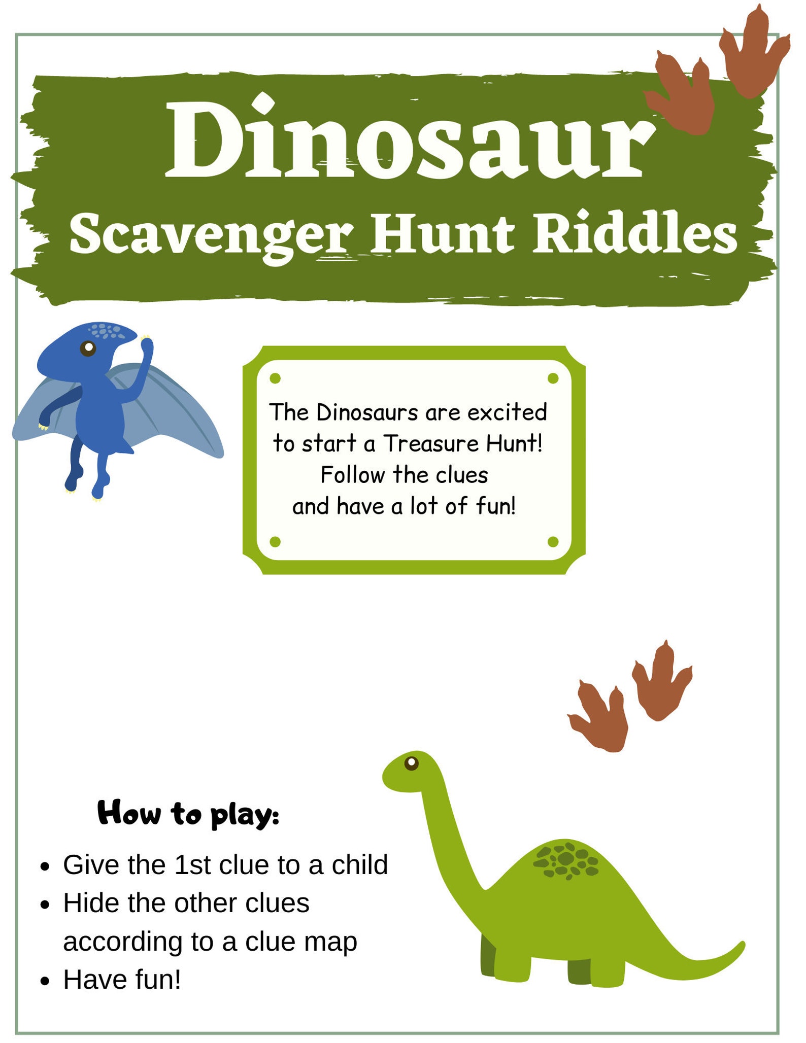 Dinosaur Scavenger Hunt Riddles. Dinosaur Birthday Bonus: - Etsy Canada