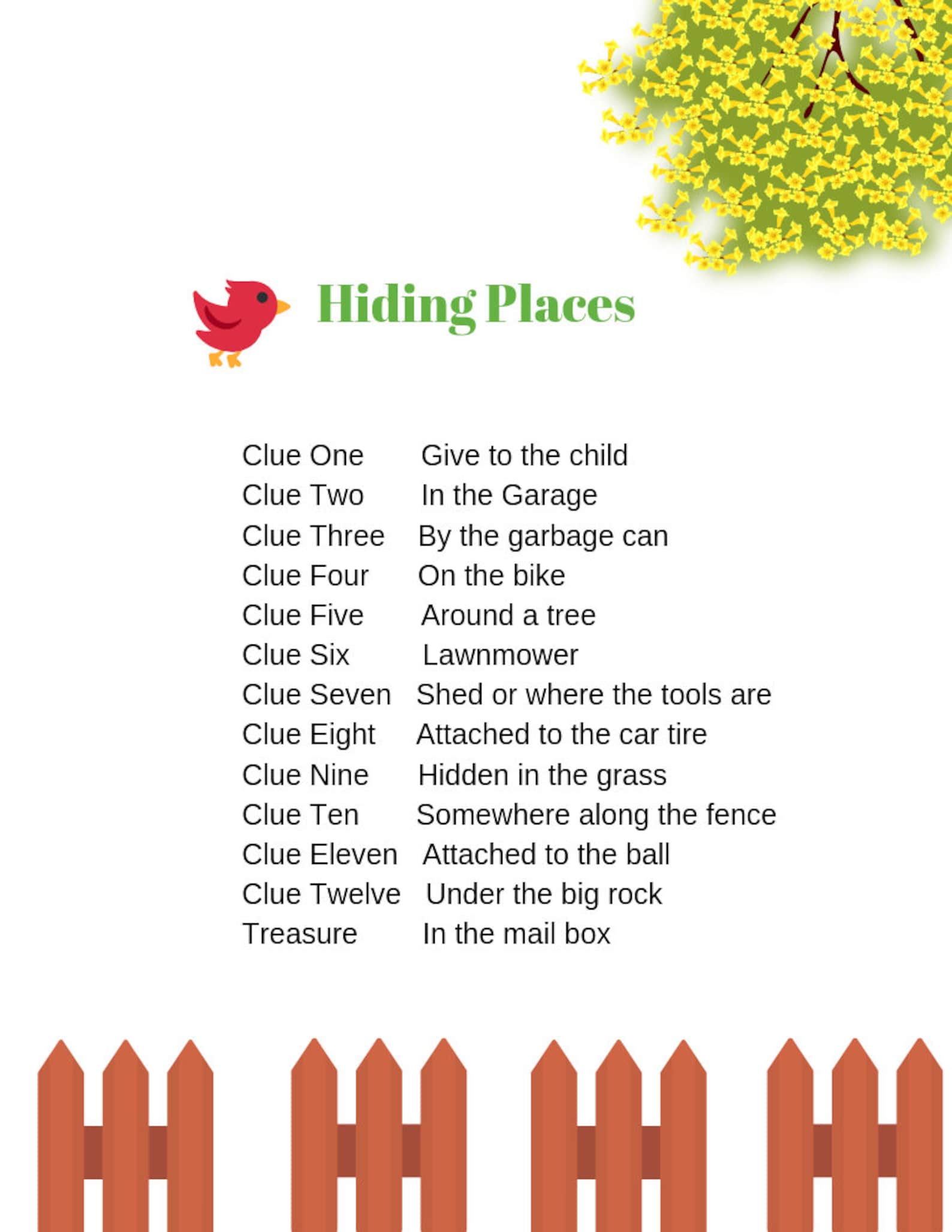 Kids Outdoor Scavenger Hunt Riddles: 12 Rhyming Clues (PDF) - Etsy Canada