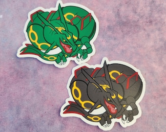 Shiny Rayquaza Vinyl Sticker - Etsy