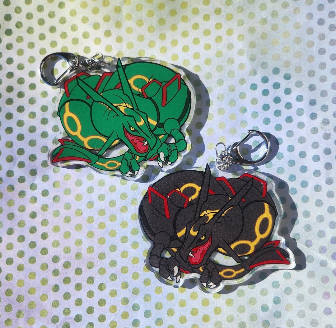 PKMN Rayquaza 3" Acrylic Charm - Etsy