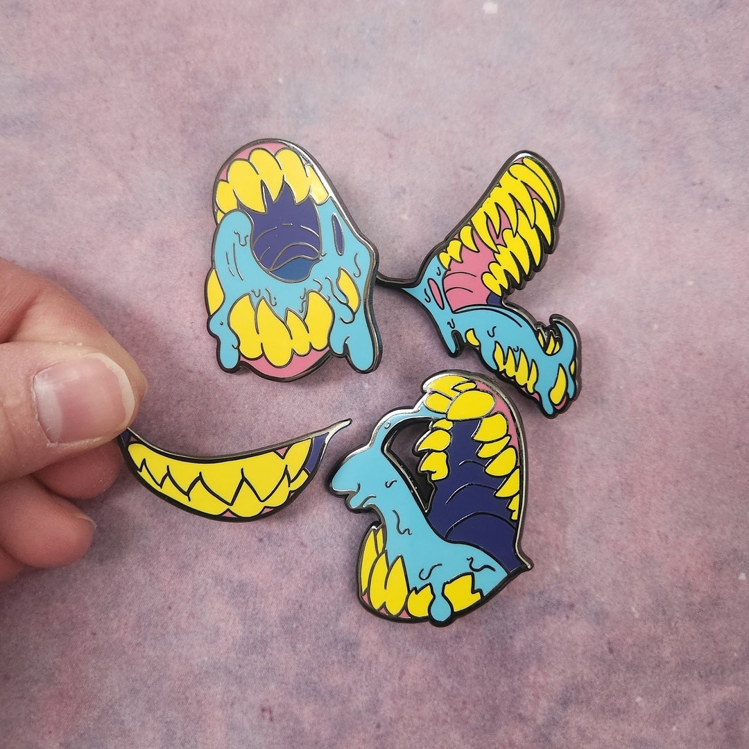 Monster Mouths Hard Enamel Pins 1.75" - Etsy