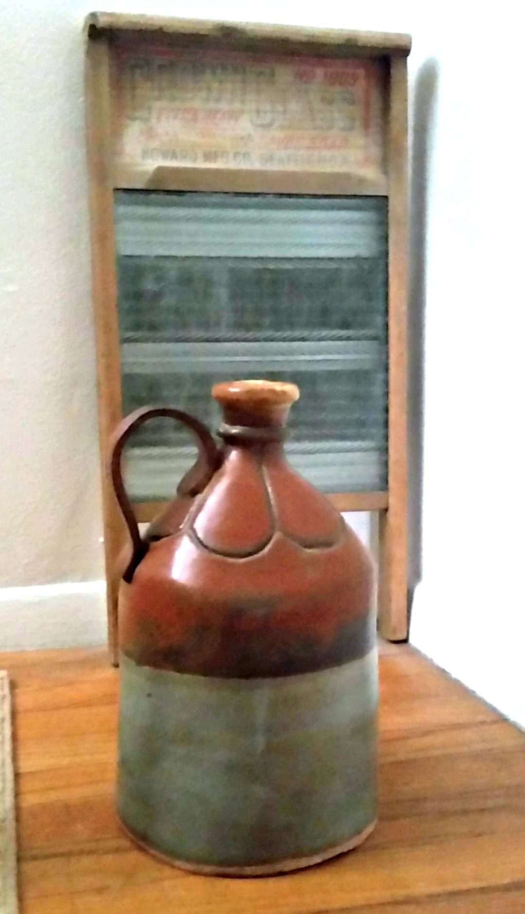 Large Handmade Clay Jug Rustic Vintage Style Pottery - Etsy
