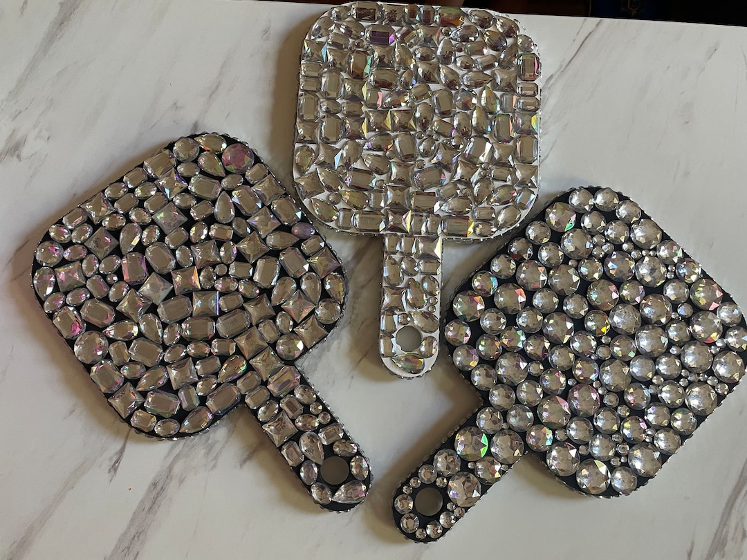 Bling Rhinestone Hand Mirrors - Etsy
