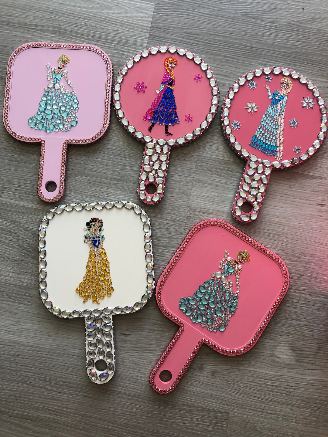 Bling Princess Hand Mirror Disney Princess Mirror - Etsy