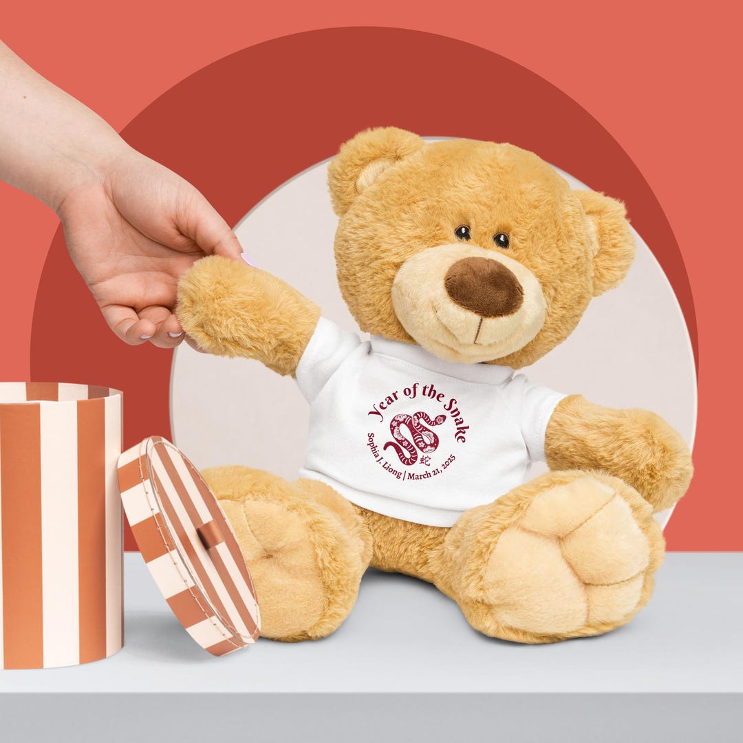 Personalized Year of the Snake Teddy Bear Deyastudio - Etsy