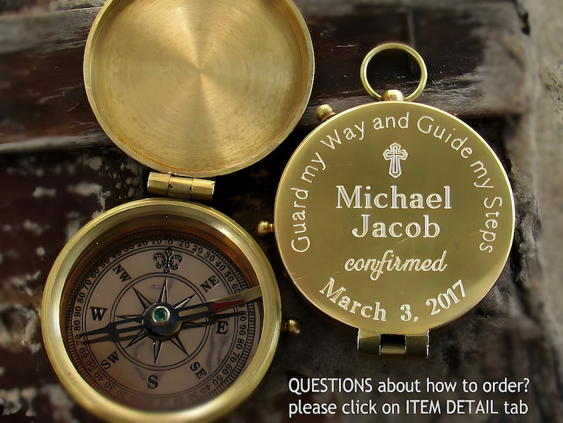 Boys Confirmation Compass, Baptism Gift - Etsy