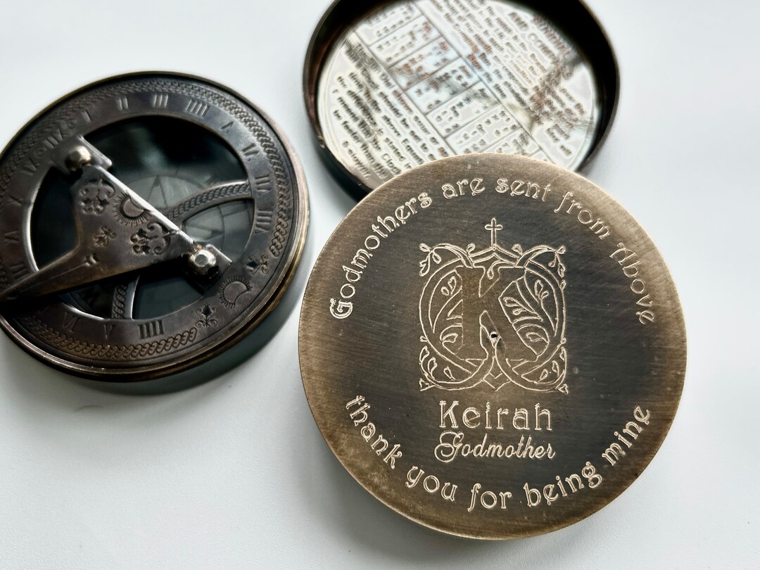 Personalized Compass for Him With Monogram, Gothic Style - Etsy