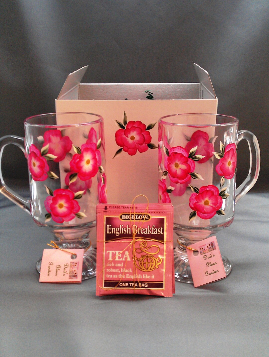 Magenta Wild Rose Mug Set - Etsy