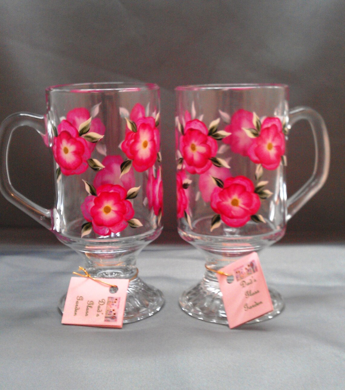 Magenta Wild Rose Mug Set - Etsy