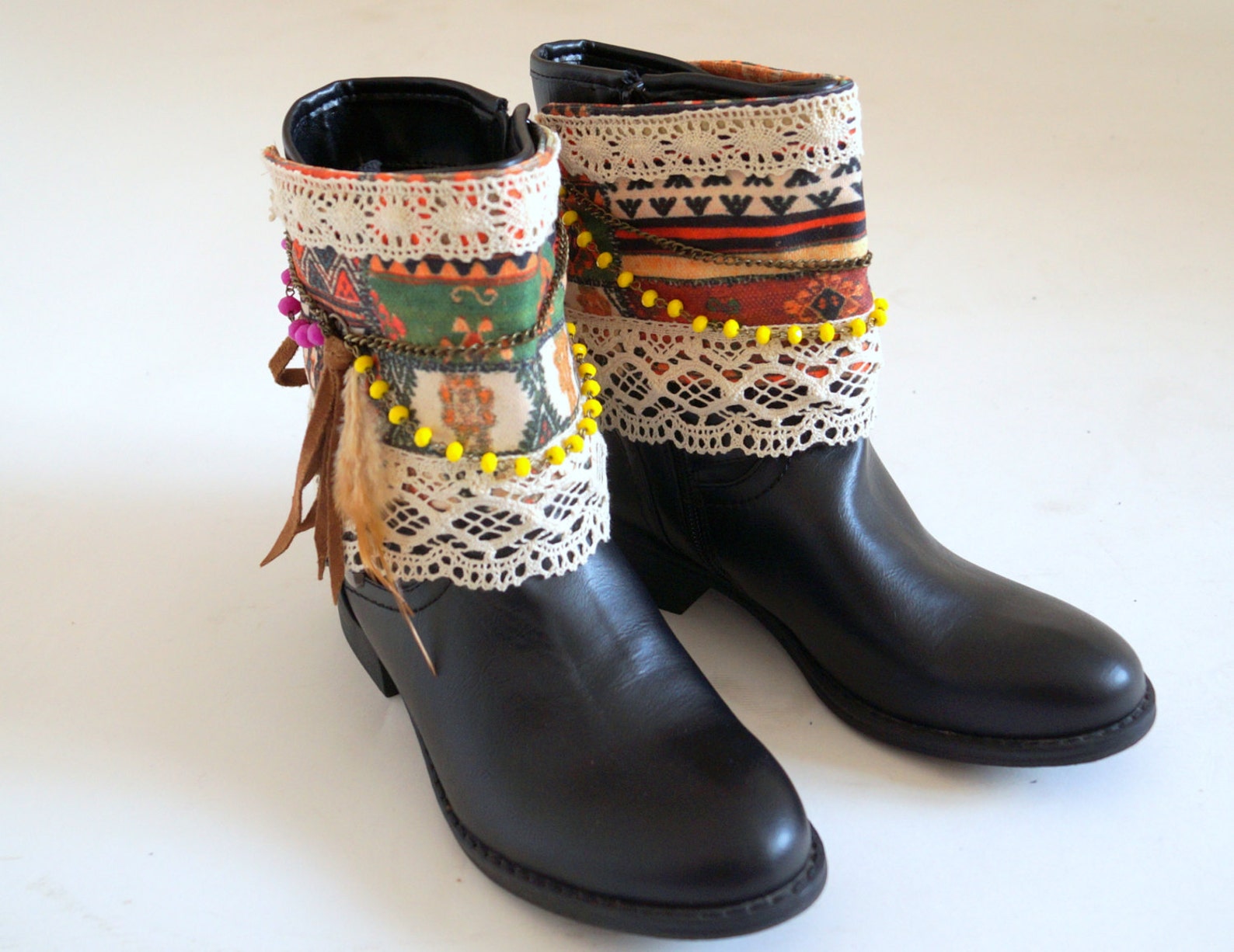 Native American Tassel Boot Covers-boho Boot Covers lace | Etsy