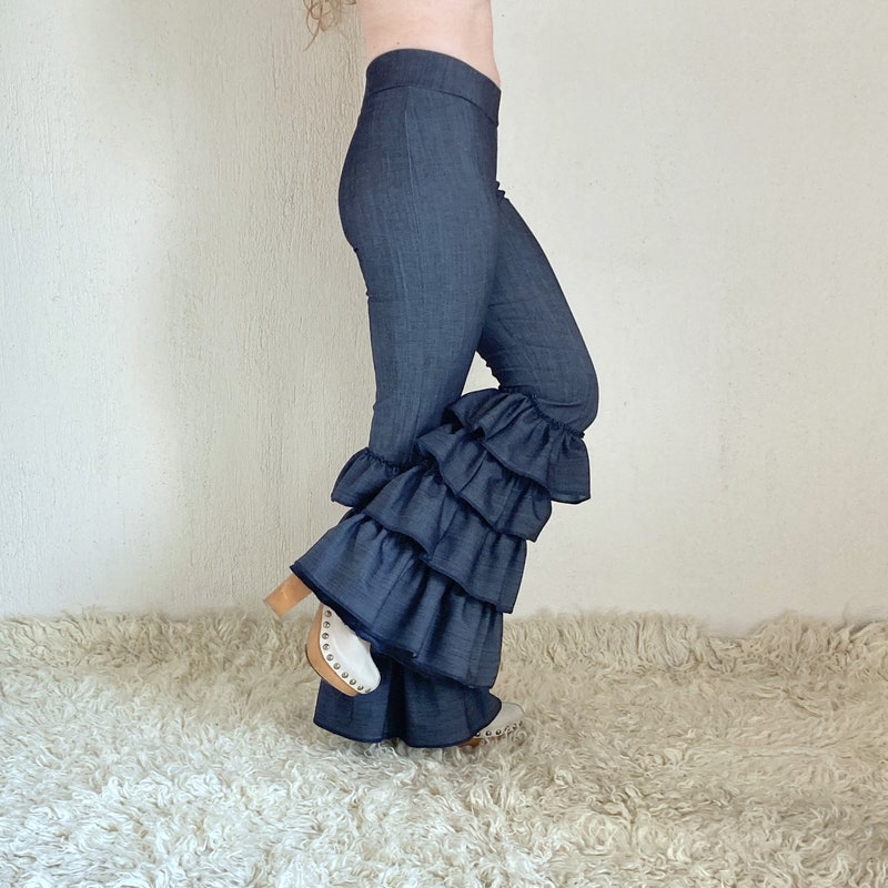Ruffle Leggings - Etsy