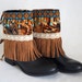 Native American Fringe Boot Covers-boho Boot Covers -gypsy Boot Cuffs ...