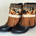 Native American Fringe Boot Covers-boho Boot Covers -gypsy Boot Cuffs ...