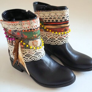 Native American Tassel Boot Covers-boho Boot Covers -lace Cuffs-gypsy ...