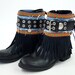 Native American Denim Fringe Boot Covers-boho Boot Covers -super ...