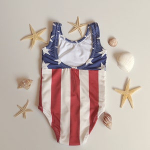 USA Flag Girl Swimsuits/american Flag Girls Bathing Suits /children ...